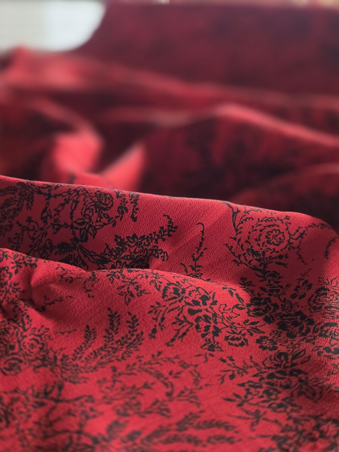 Victorian Rose Rayon Dull Satin Crepe - by the Yard - - Etsy