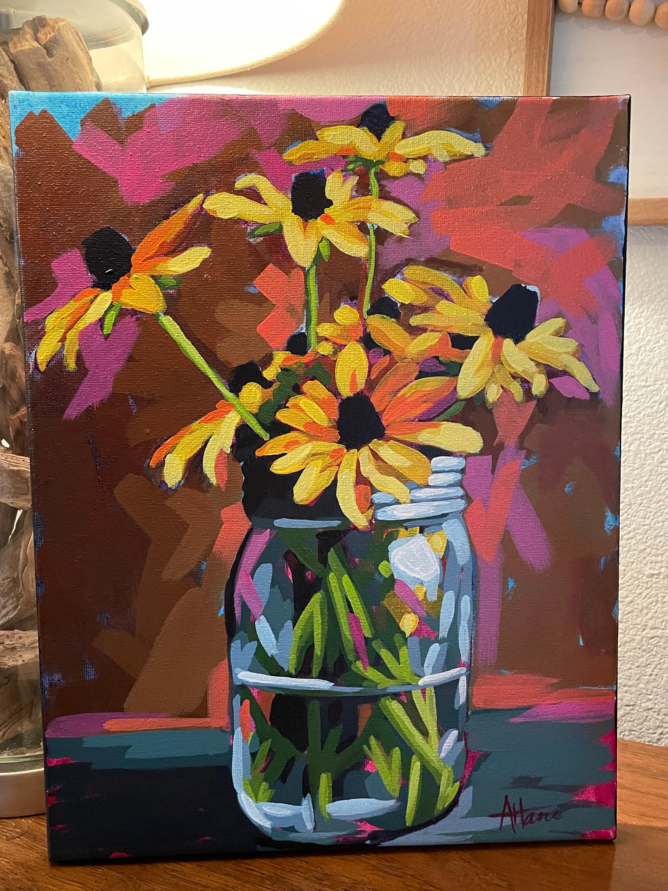 Black Eyed Susans Original Floral Painting 11x14 - Etsy