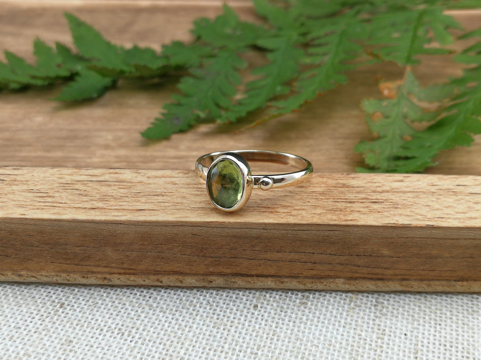 Peridot Ring, Handmade in 14k Solid Gold, US Size 6.25 - Etsy