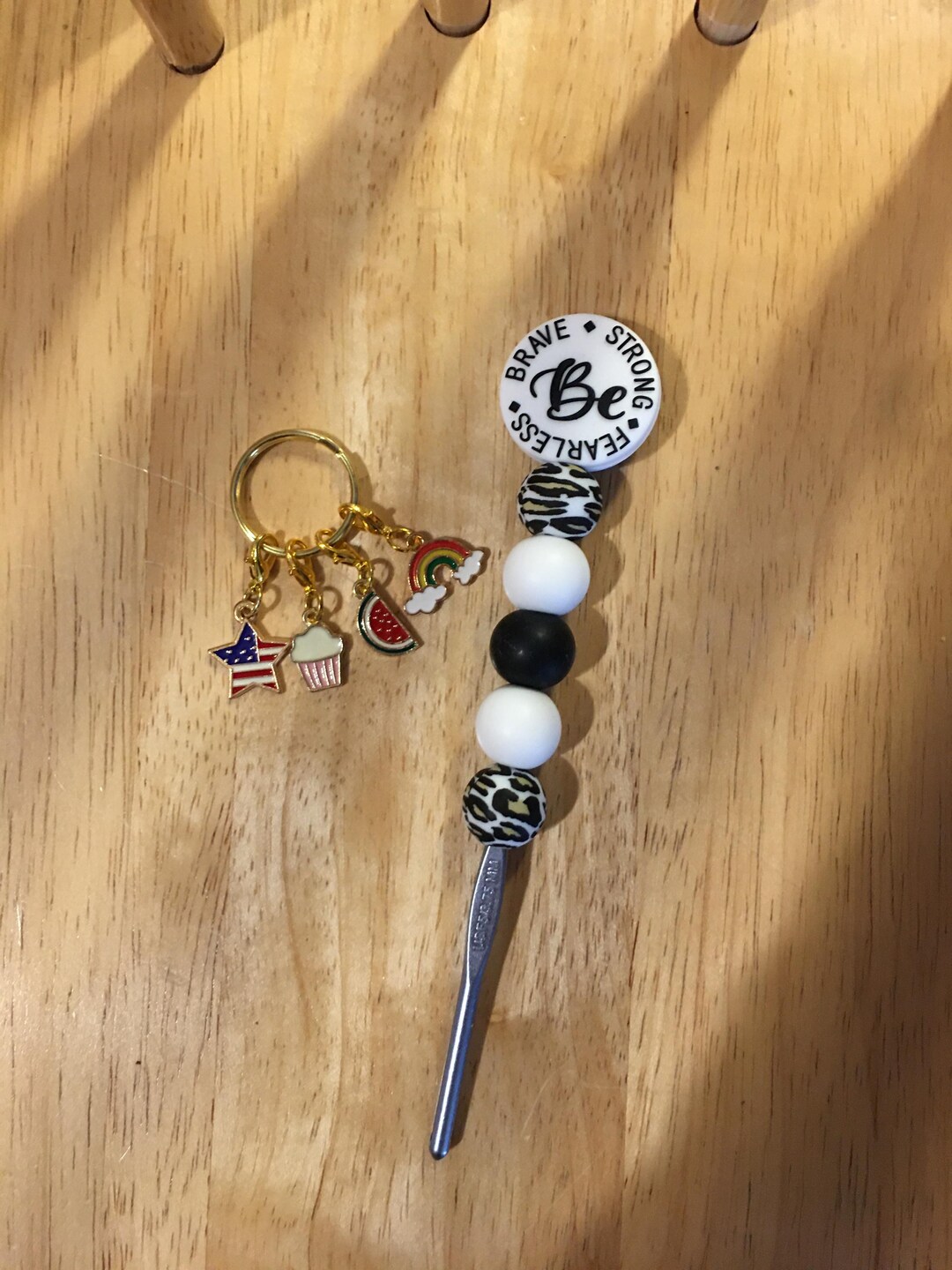 Susan Bates Size F Silicone Beads Crochet Hook - Be Brave-strong ...