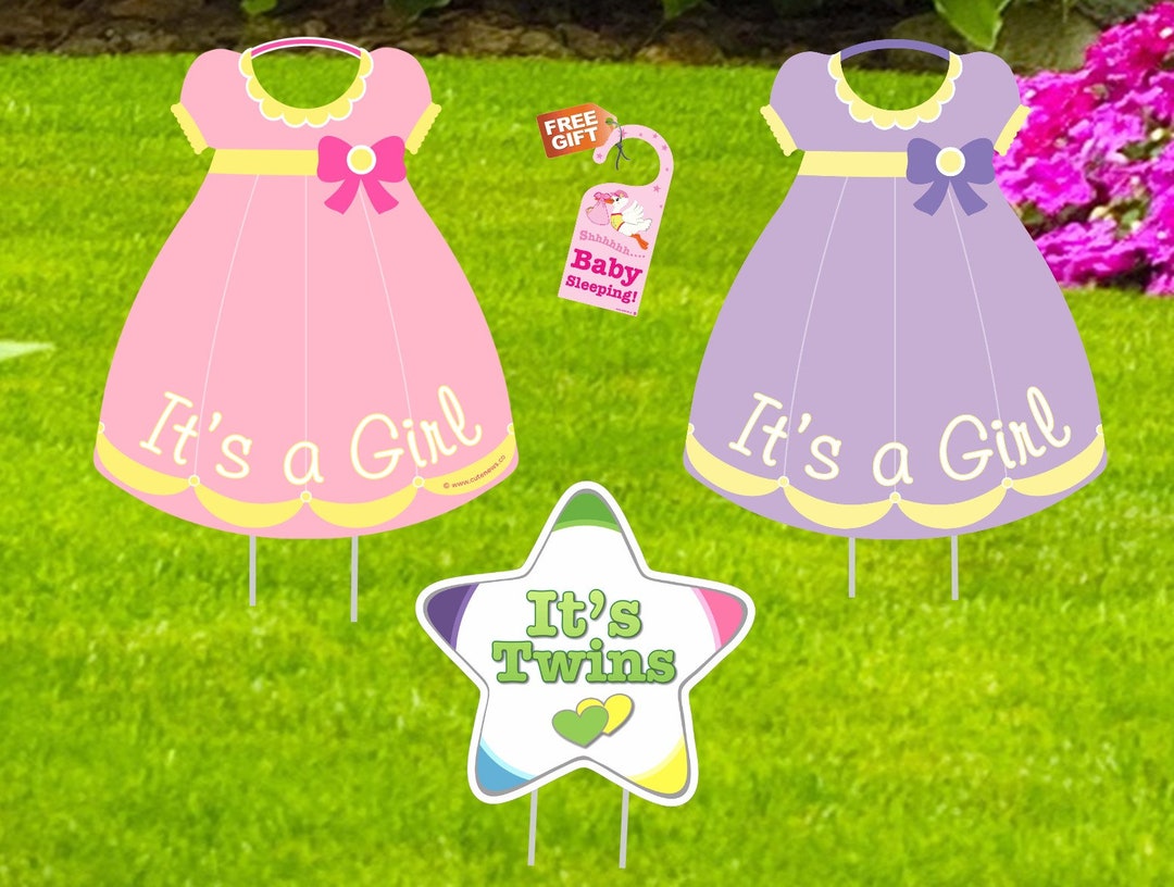 Its Twins Welcome Signs Twin Announcements Newborn Decor Twin Signs ...