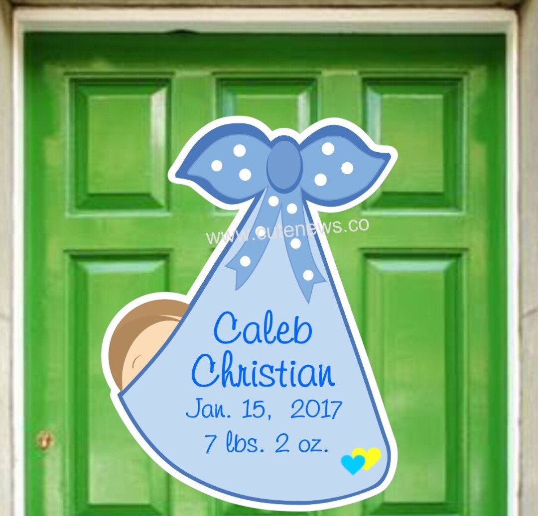 Custom Baby Announcement Sign, Birth Stats Keepsake Sign, Hospital Door ...