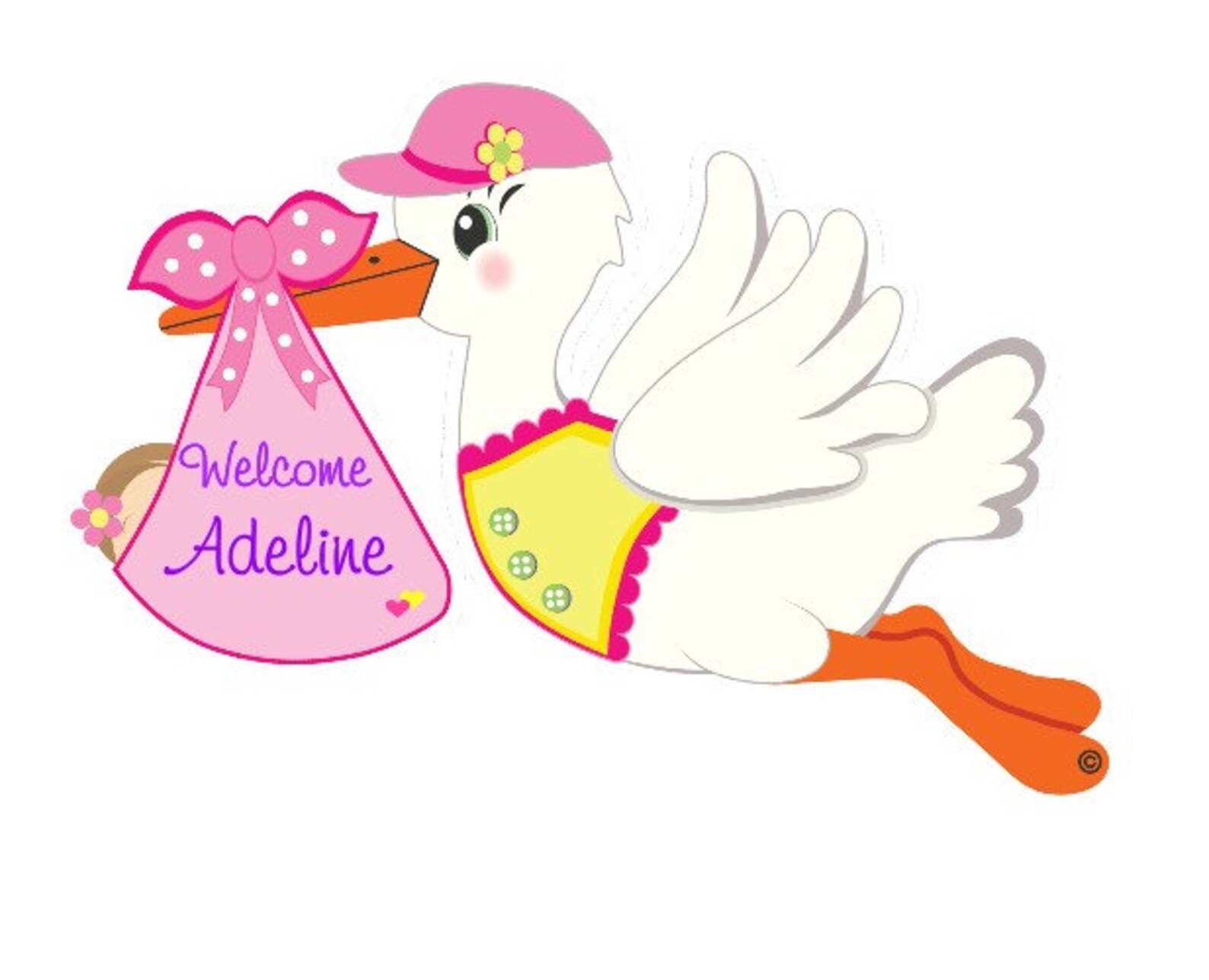 Front Door Decor Stork Baby Sign Welcome Home Newborn - Etsy