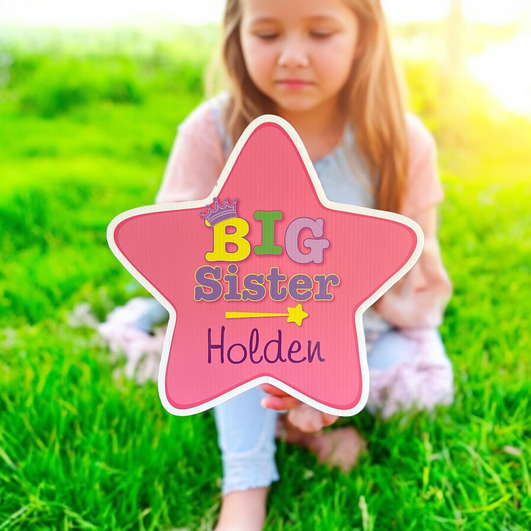 I Am Big Sister Sign I Am Brother Sign Welcome Home Baby Sister ...