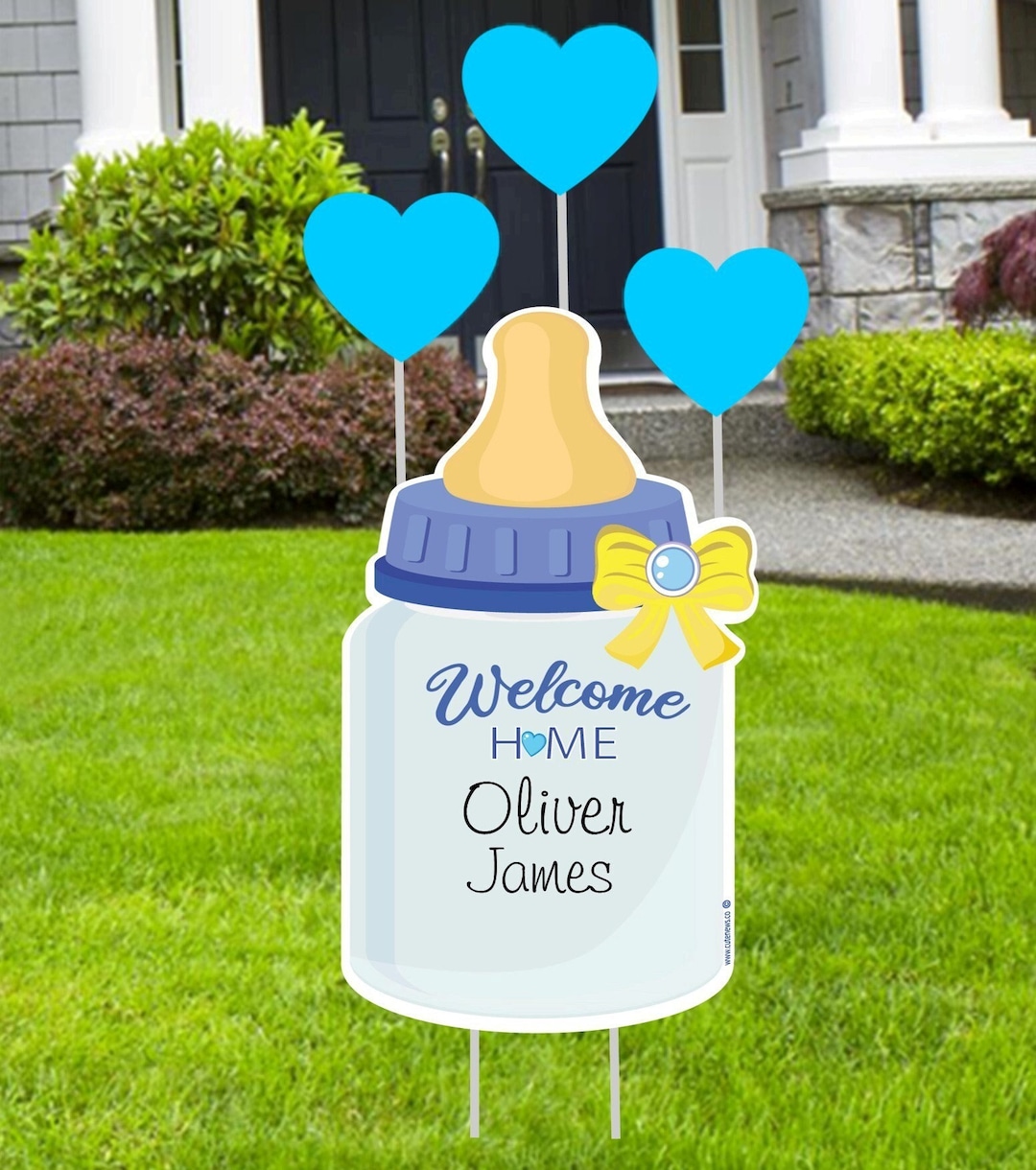 Welcome Home Baby Yard Sign Its a Boy Decoration New Birth Announcement ...