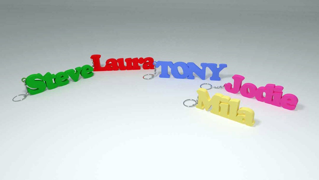 3D Printed Name Keyrings - Etsy