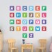 Building Blocks Alphabet Sticker Kid Room Wall ABC Educational Colorful ...