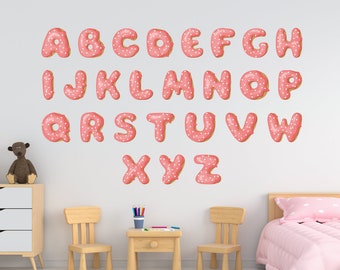 Alphabet Wall Decal Sticker Kids Room Educational Colorful 26 | Etsy