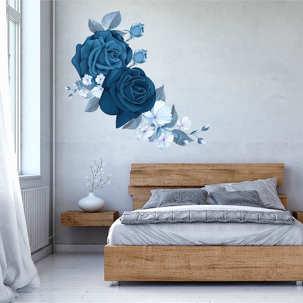 Rose Wall Decal - Etsy