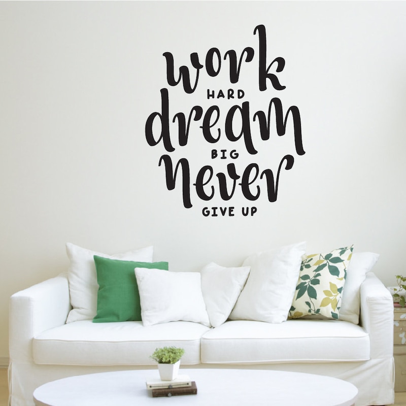 Work Quotes Wall Decal - Etsy