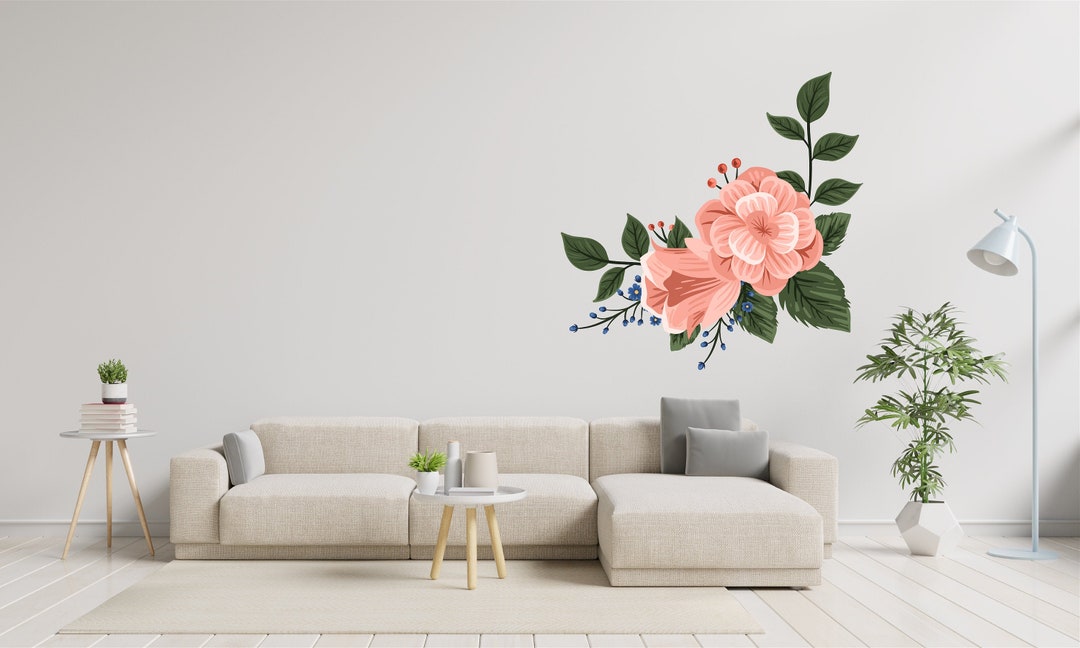 Wildflowers Set Wall Decal, Floral Wall Decals, Wallpaper Home Decor ...