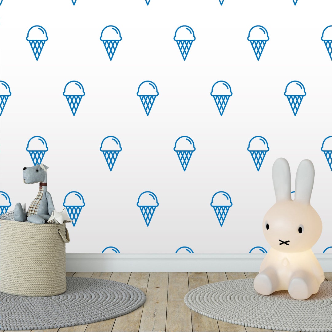 Ice Cream Wall Pattern Decal Sweet Gelato Ornament Sweets Sticker ...