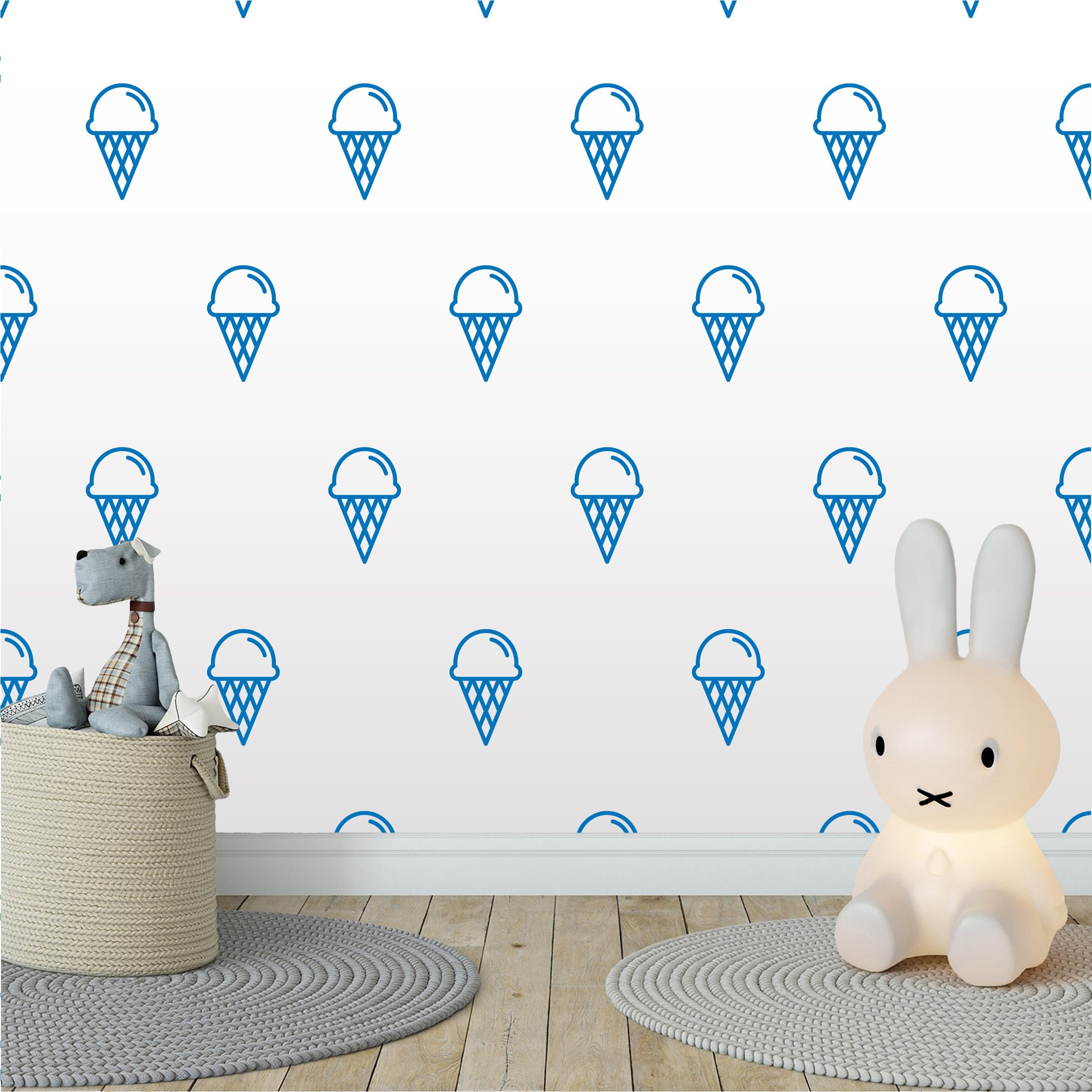 Ice cream wall Pattern Decal Sweet Gelato ornament Sweets | Etsy