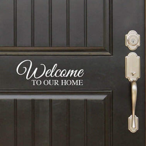 Welcome Decal Vinyl Door Sticker Wall Family Kids Welcome | Etsy