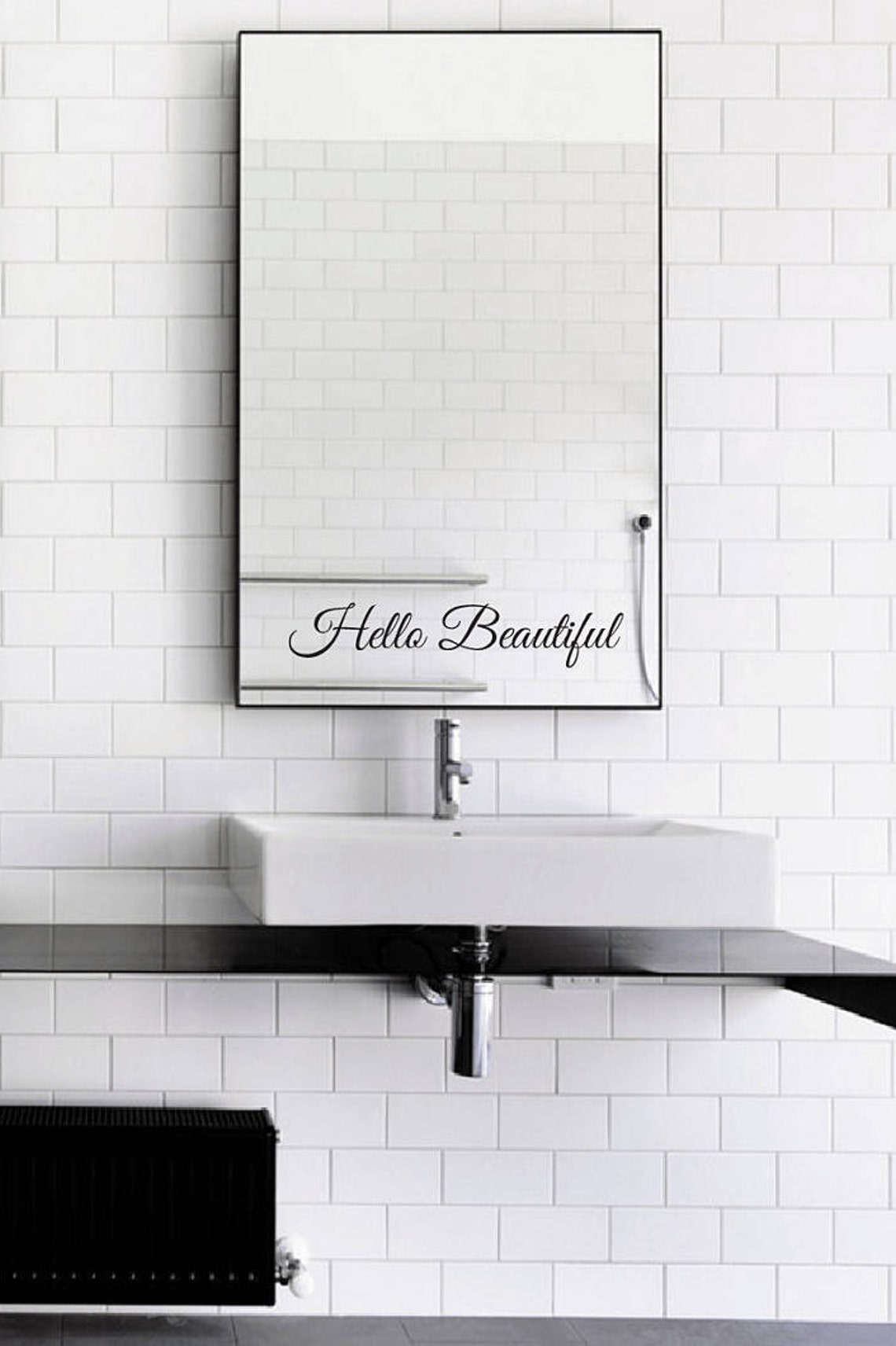 Hello Beautiful Mirror Decal / Hello Beautiful Mirror Sticker - Etsy