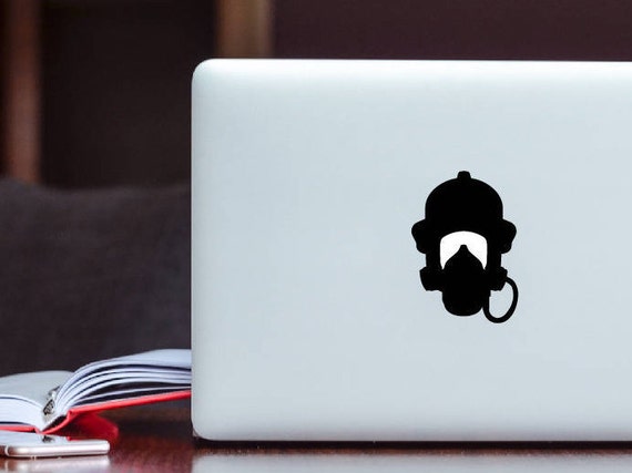 Firefighter Mask Glowing Apple Macbook Decal / Laptop Decal / - Etsy