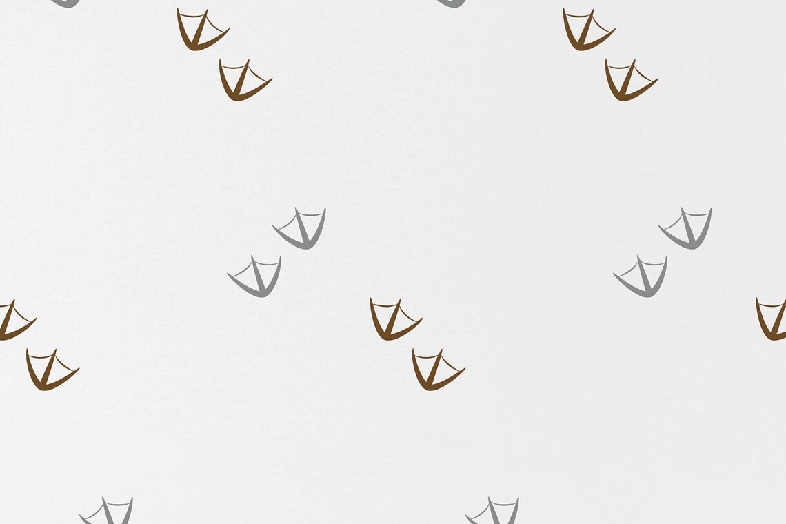 Bird Footprint Wall Decal Pattern Seagull Feet Sticker Kids - Etsy