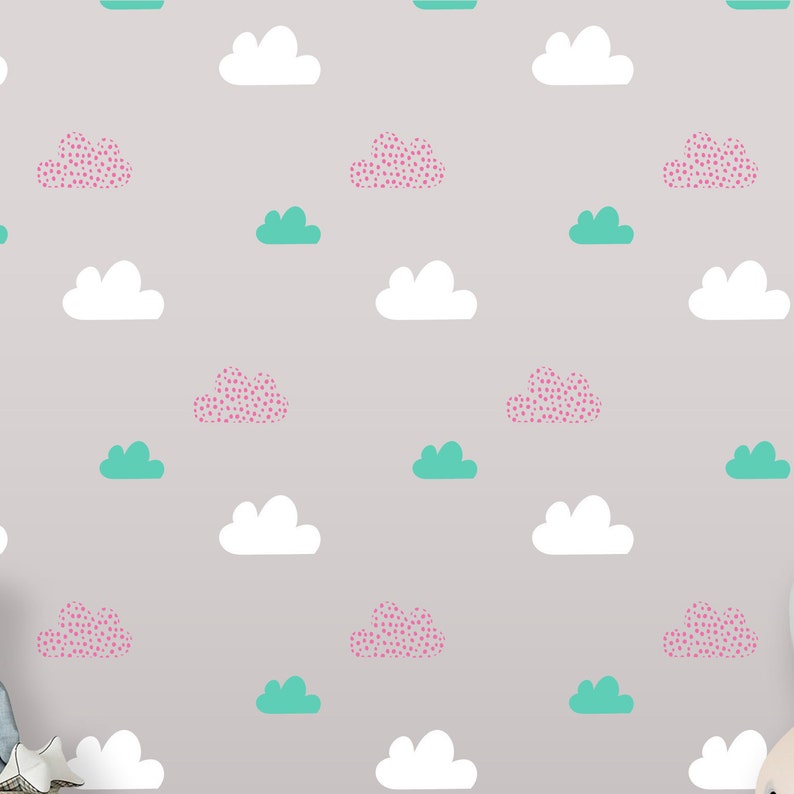 Cloud Sky Wall Decal Cloudy Nursery Kids Sticker Clouds | Etsy
