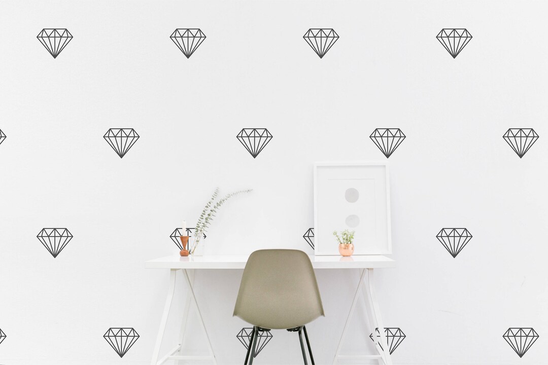Diamond Wall Decal Kids Room Wall Sticker, Living Room, Bedroom, Office ...
