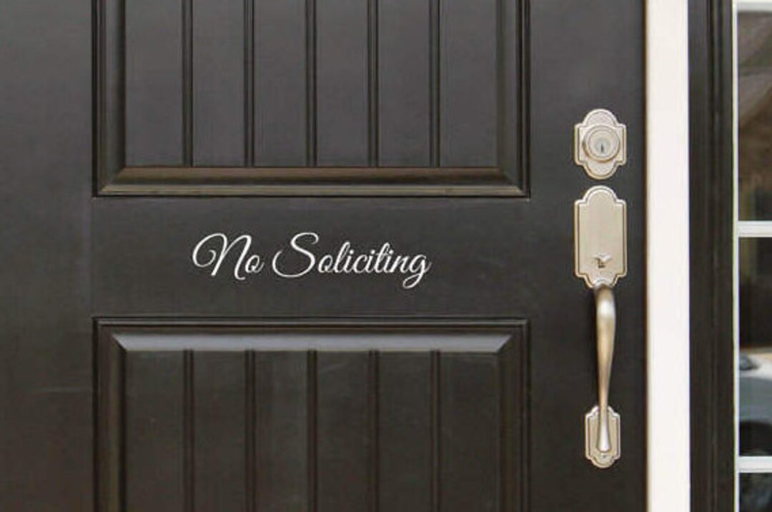 No Soliciting Decal Sign Door (front Door / Entryway) or Wall Vinyl ...