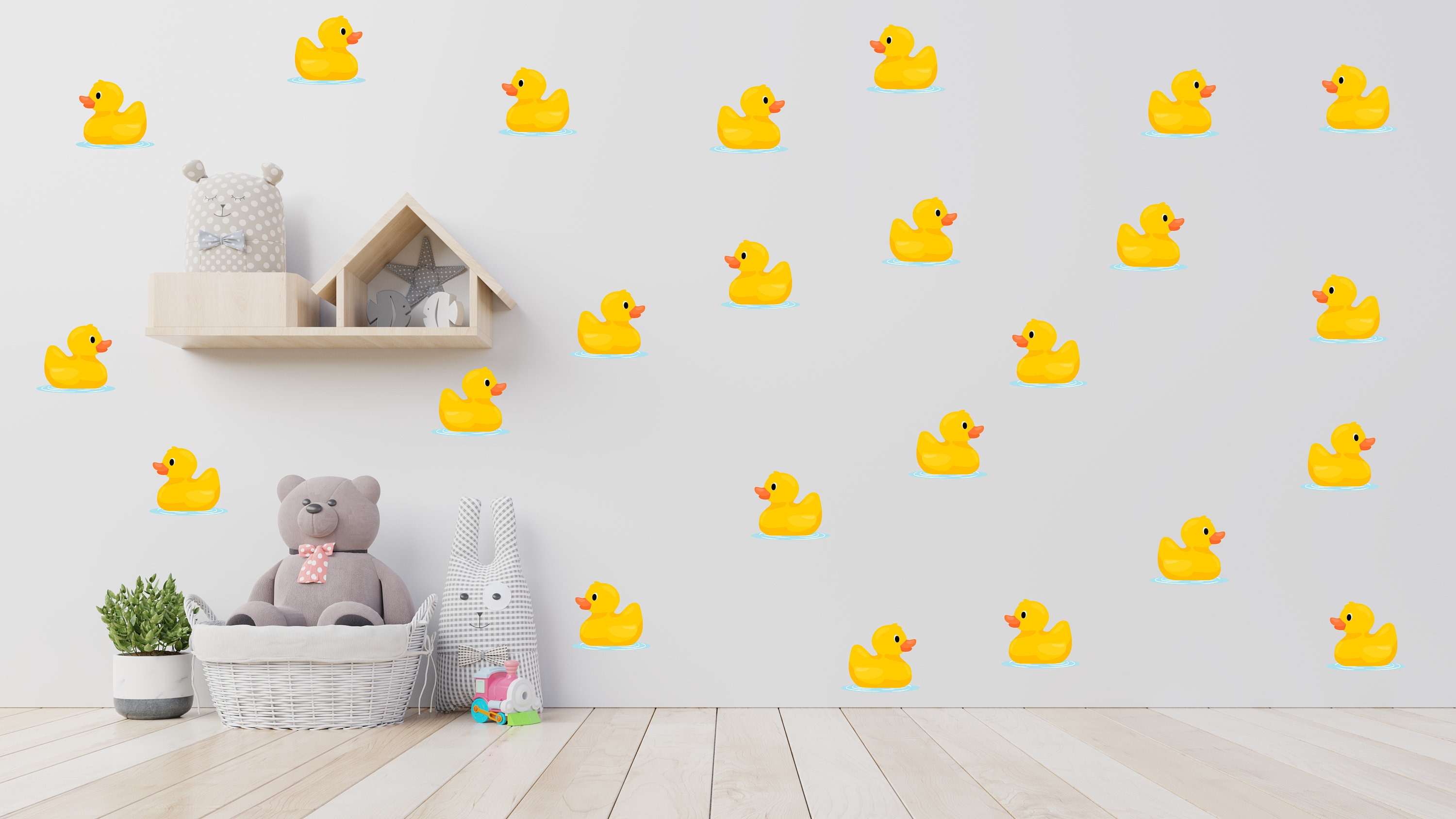Rubber Duck Wall Pattern Decal Bathtub Duck Kid Room Nursery | Etsy