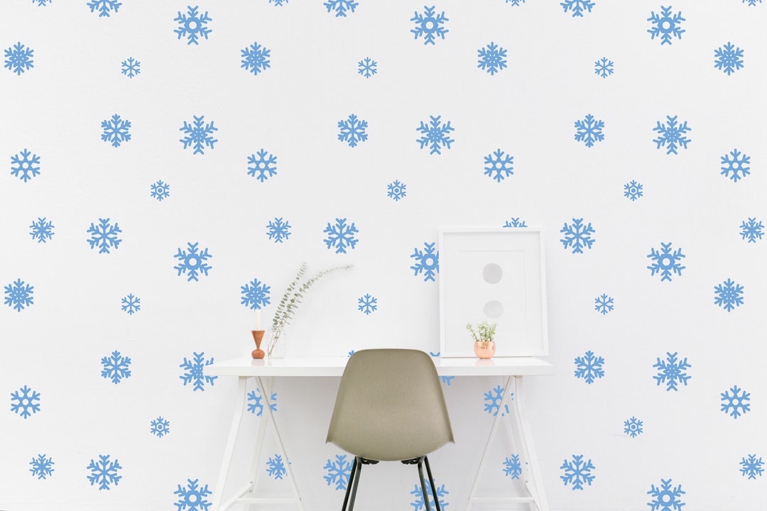 Snowflake Wall Decal Pattern Snow Winter Kids Room Wall Sticker Kids ...