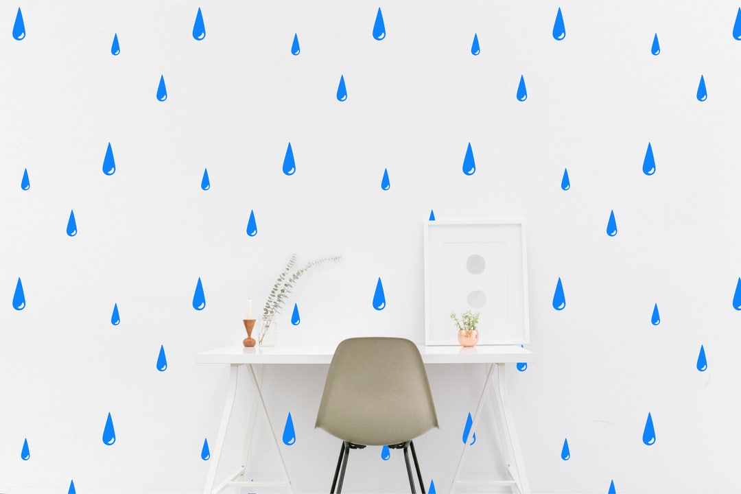 Raindrop Wall Decal Rain Drops Kids Room Wall Sticker Nursery Bedroom ...