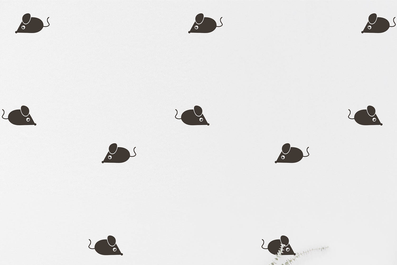 Mouse Wall Decal Mice Kids Room Wall Sticker, Kids Bedroom Pattern ...