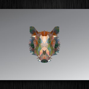Modern Geometric Wild Boar Spirit Animal Apple MacBook / Laptop / iPad ...