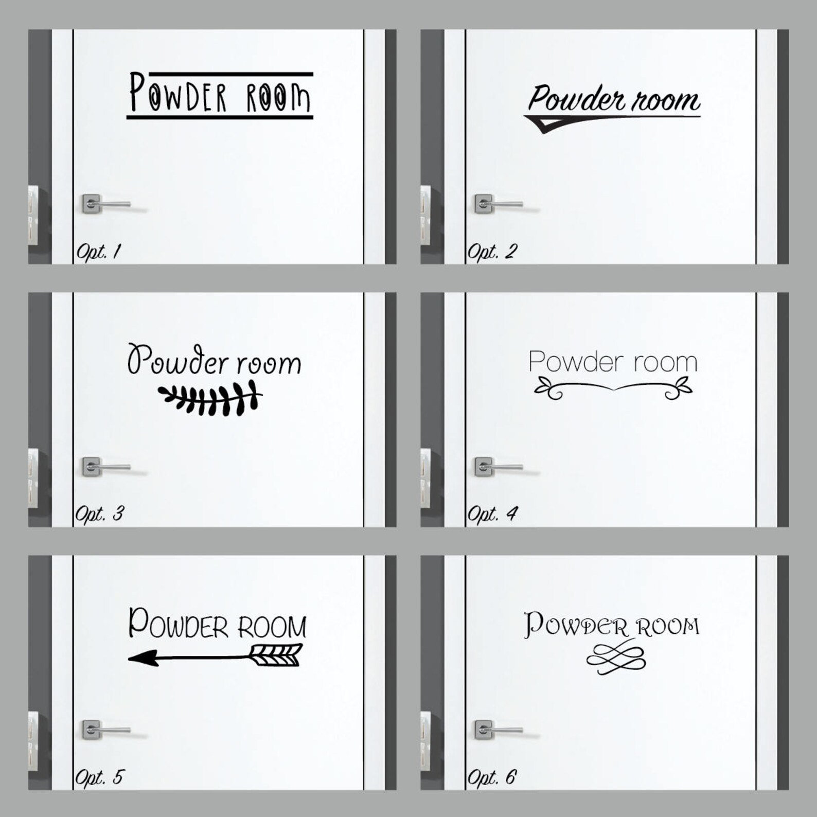 Powder Room Decal / Powder Room Sticker / Powder Room Door - Etsy