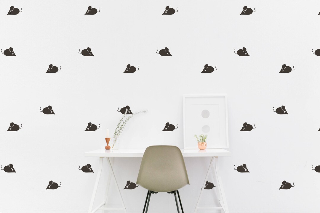 Mouse Wall Decal Mice Kids Room Wall Sticker, Kids Bedroom Pattern ...