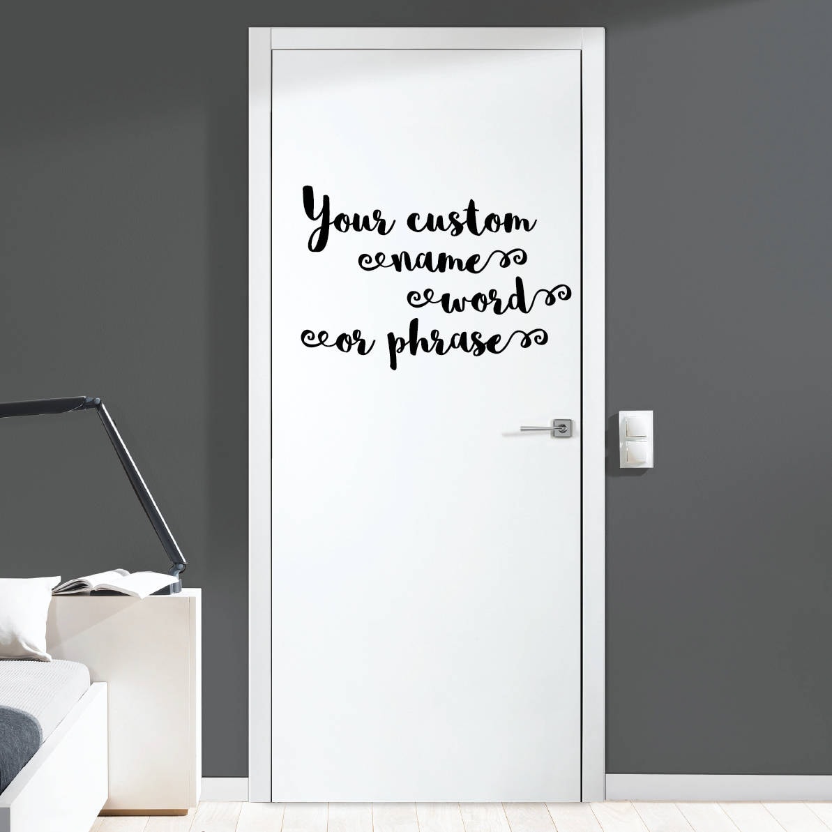 Custom Door Decal / Custom Name Word Room Door Sticker / - Etsy