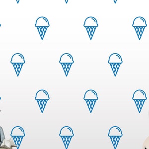Ice Cream Wall Pattern Decal Sweet Gelato Ornament Sweets Sticker ...