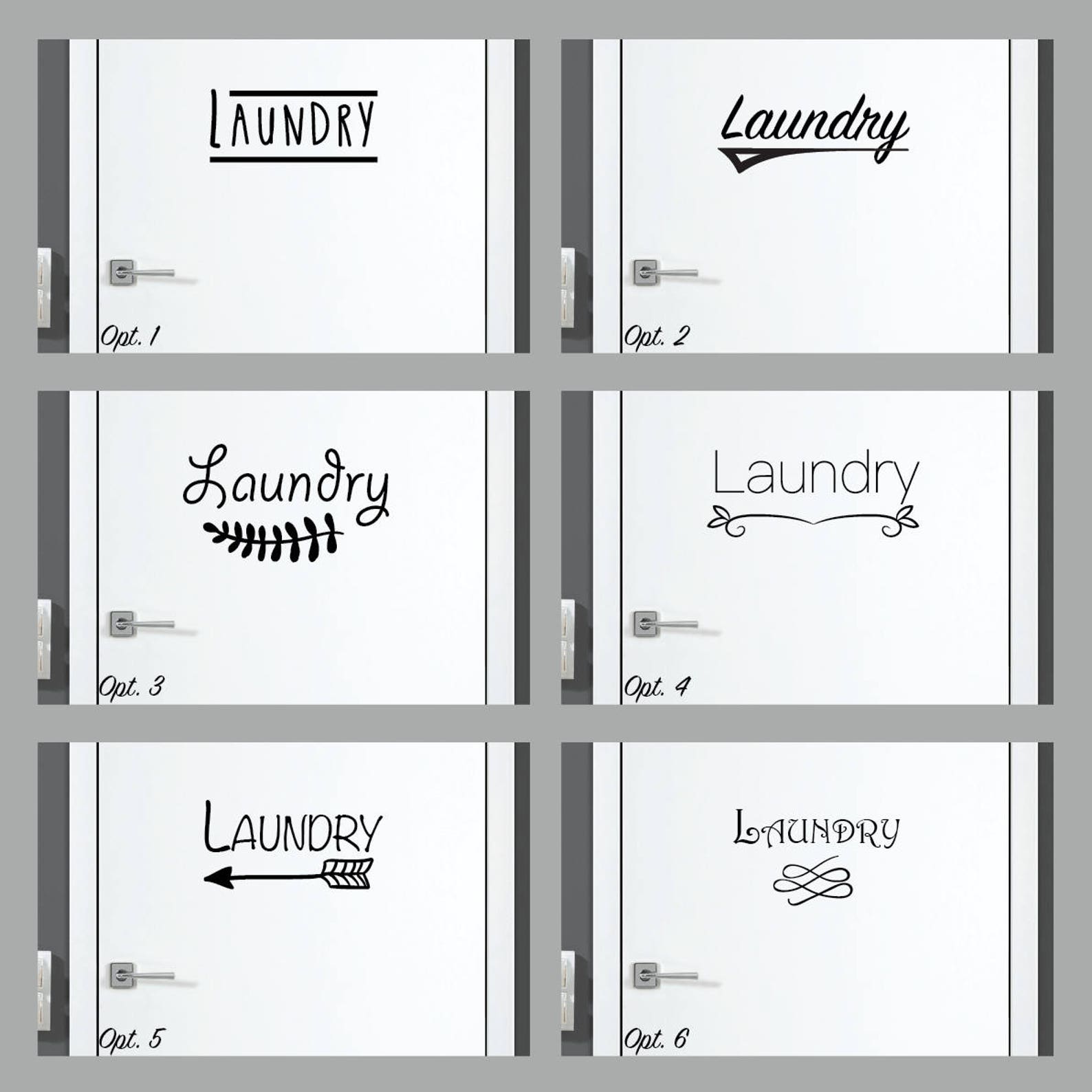 Laundry Decal / Laundry Sticker / Laundry Room Door Decal Art - Etsy