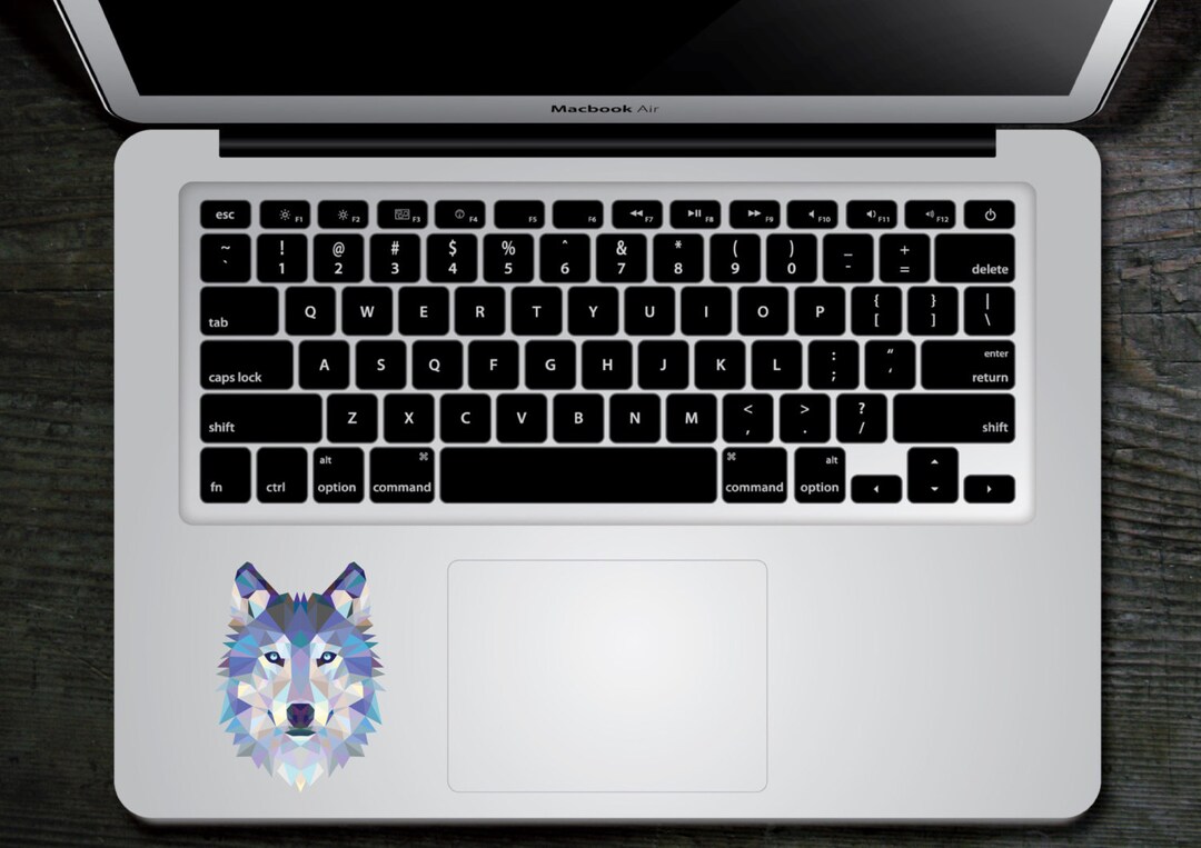 Modern Geometric Wolf Spirit Animal Apple MacBook Trackpad / Laptop ...
