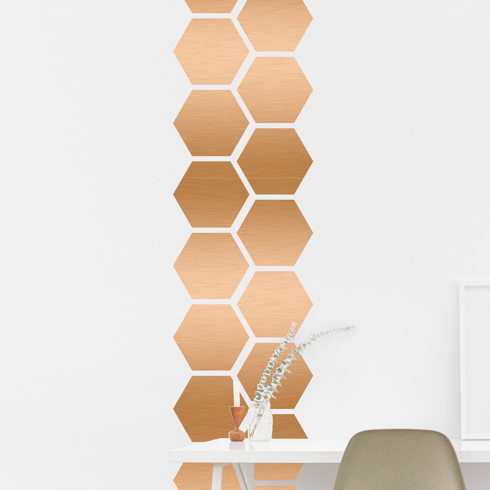 Hexagon Wall Decal Pattern Square Shape Ornament Sticker | Etsy