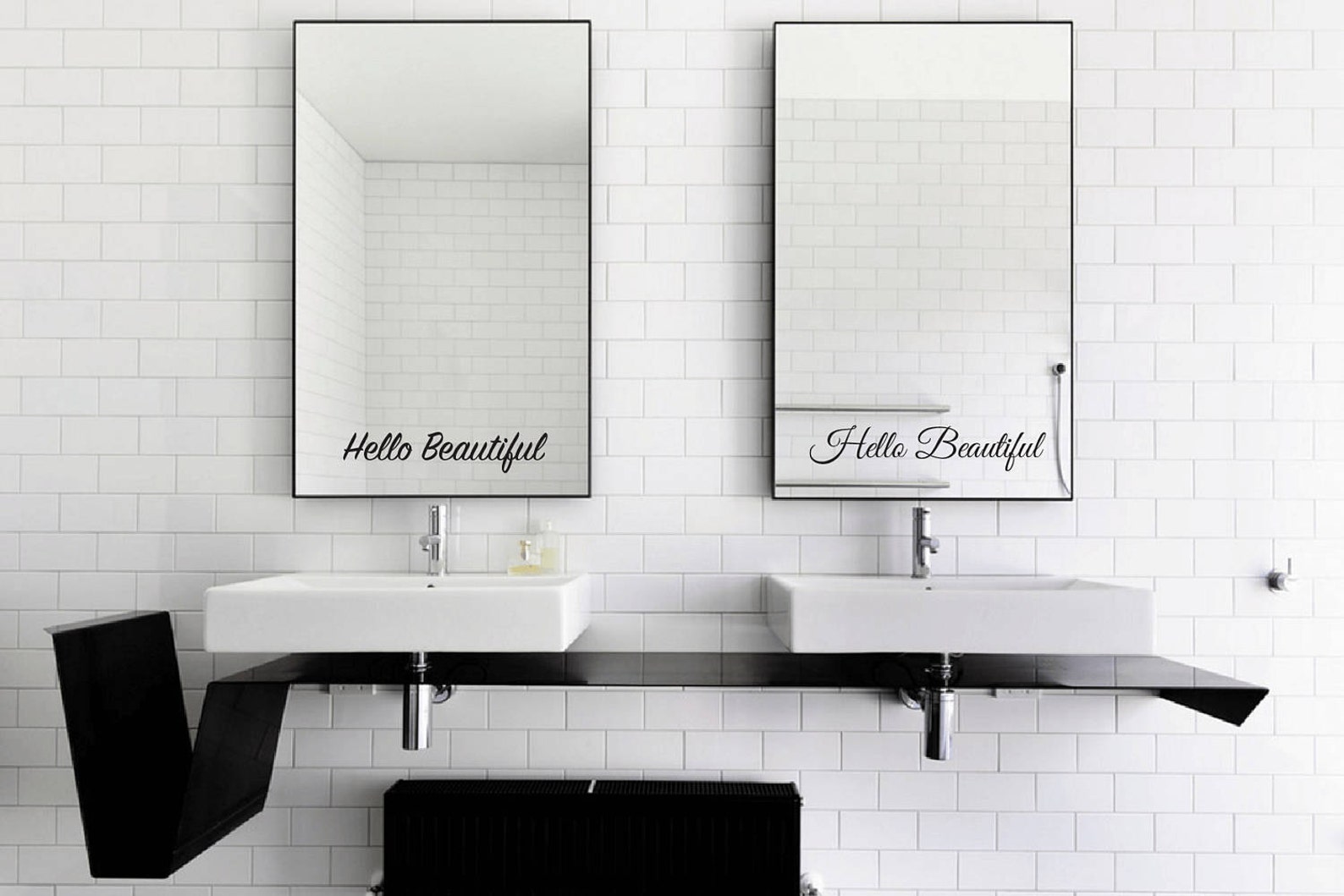 Hello Beautiful Mirror Decal / Hello Beautiful Mirror Sticker - Etsy