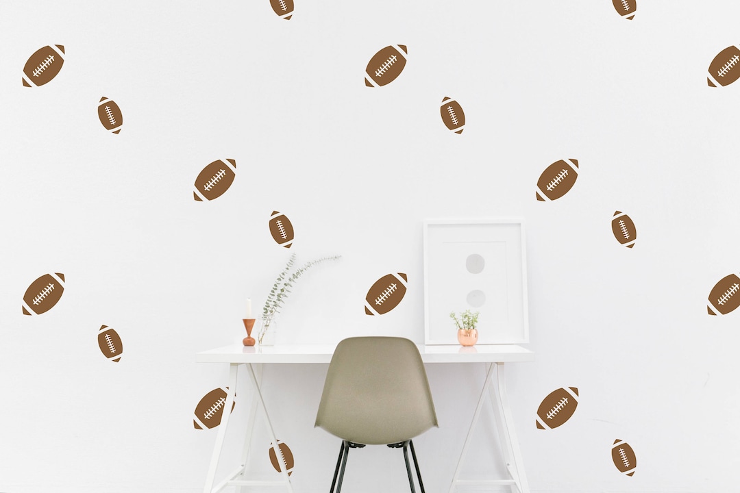 American Football Wall Decal Pattern NFL Ball Sport Kids Room Wall ...