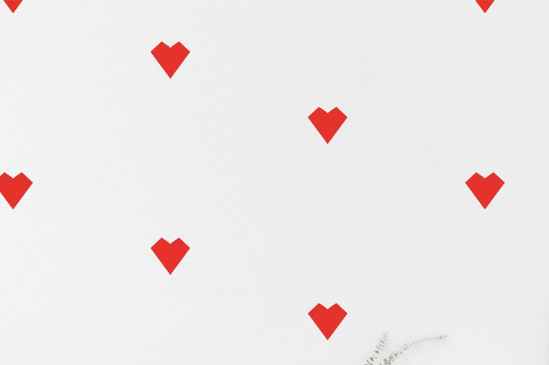 Heart Wall Pattern Decal Kids Room Shape Wall Sticker, Kids Bedroom ...