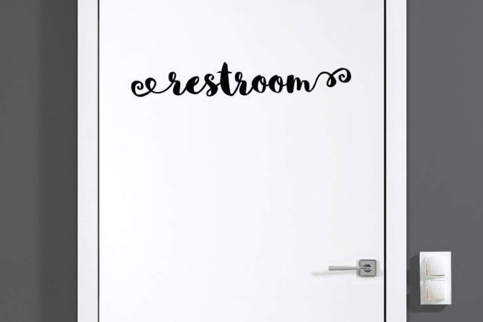 Restroom Decal / Restroom Sticker / Room Door Decal Art or | Etsy