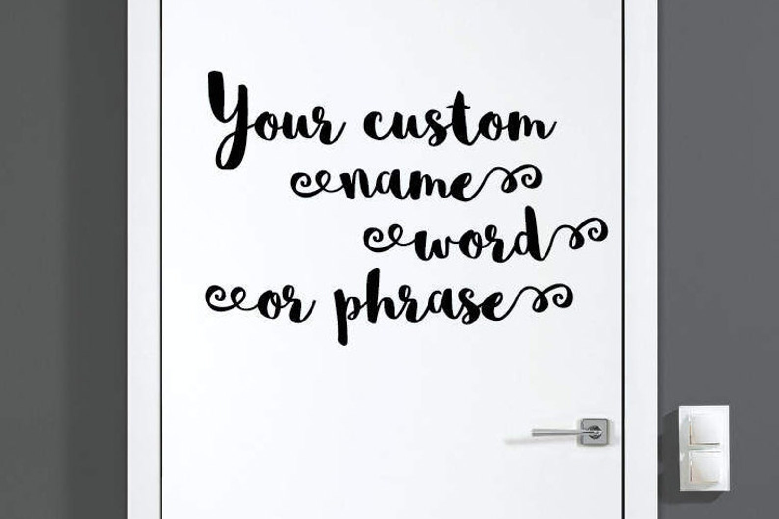 Custom Door Decal / Custom Name Word Room Door Sticker / Custom Phrase ...