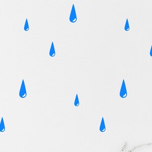 Raindrop Wall Decal Rain Drops Kids Room Wall Sticker Nursery Bedroom ...