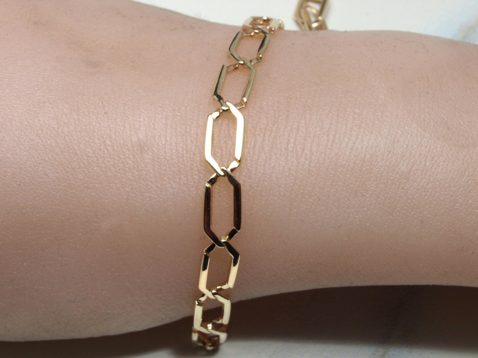 81/4 Vintage Gold Link Bracelet - Etsy
