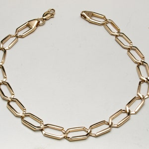 81/4 Vintage Gold Link Bracelet - Etsy