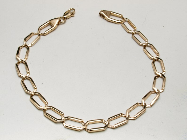 81/4 Vintage Gold Link Bracelet - Etsy