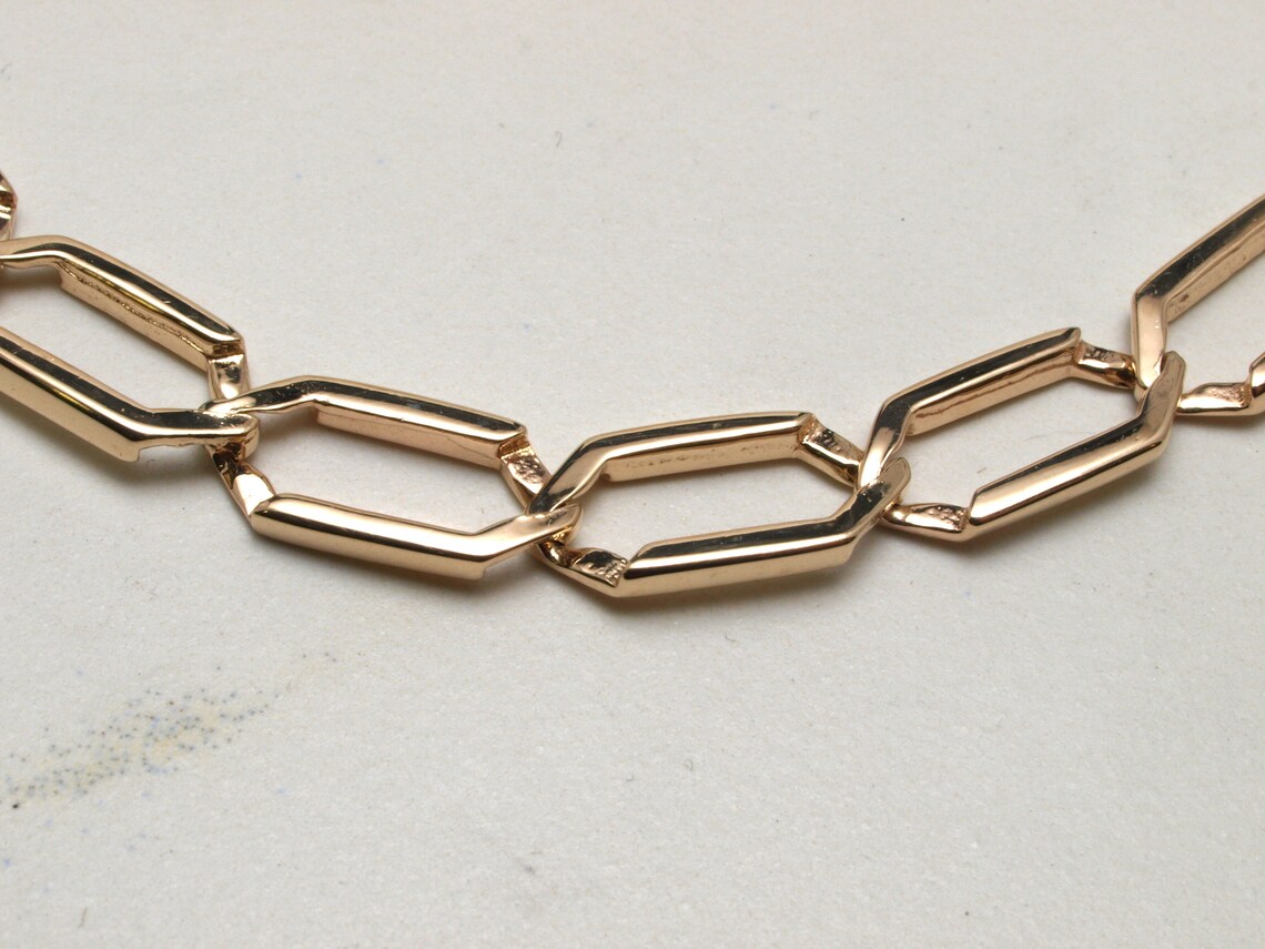 81/4 Vintage Gold Link Bracelet - Etsy