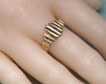Organic Gold Ring - Etsy UK