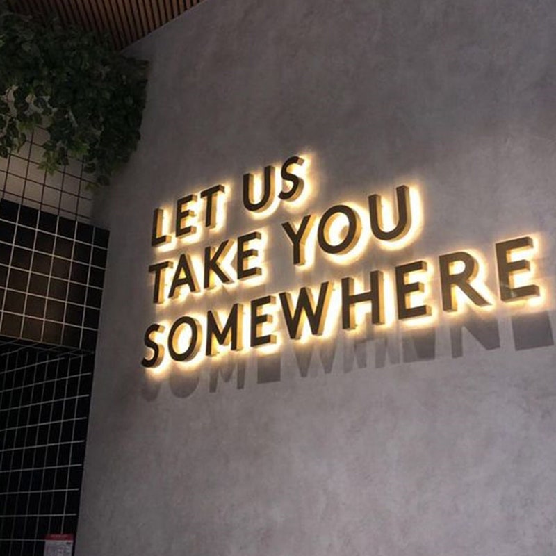 Backlit Wood Sign - Etsy