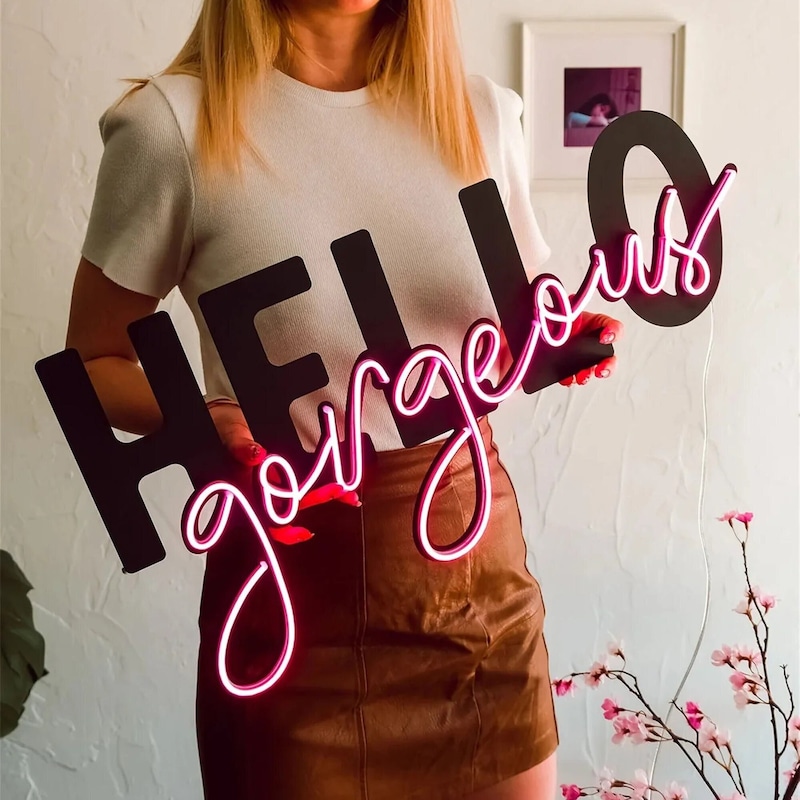Hello Gorgeous Neon Sign - Etsy