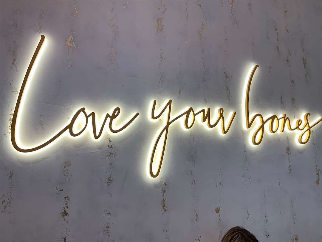 Rimless Letters Business Sign, Custom 3D Backlit Sign, Sign for ...